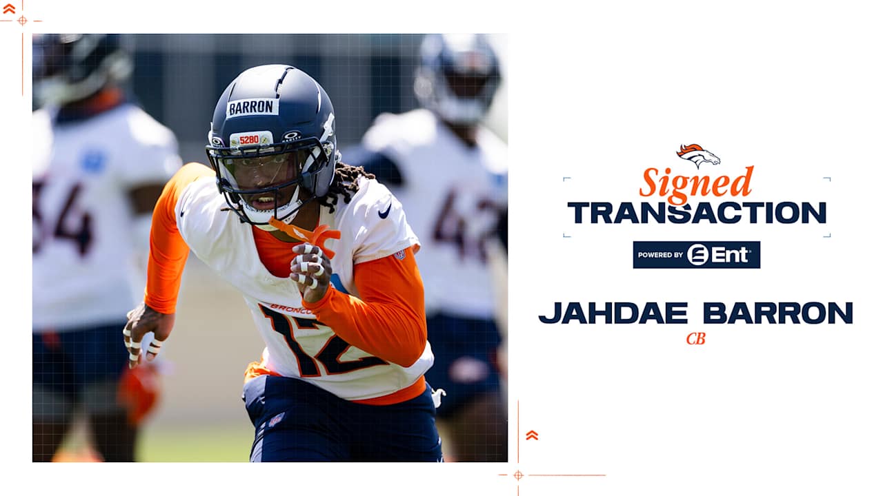 Broncos CB Jahdae Barron signs rookie contract