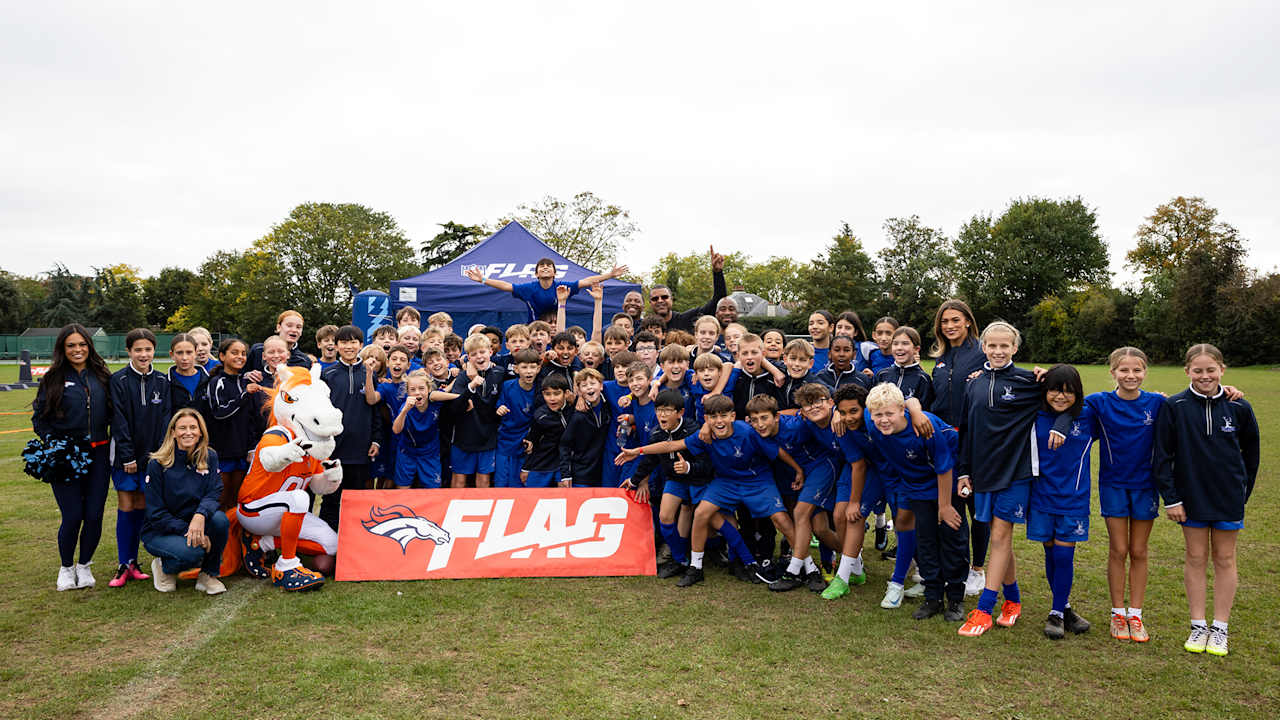 WATCH: Ahead of London game, Broncos host flag football clinic for Grey ...
