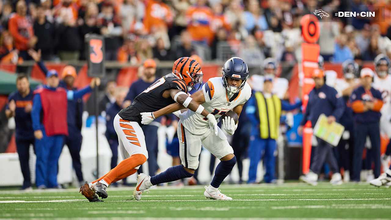 QB Bo Nix fires 16-yard completion to WR Devaughn Vele | Broncos at Bengals
