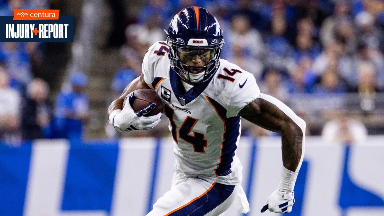 Injury Report: Courtland Sutton ruled out, Jerry Jeudy and Marvin Mims ...