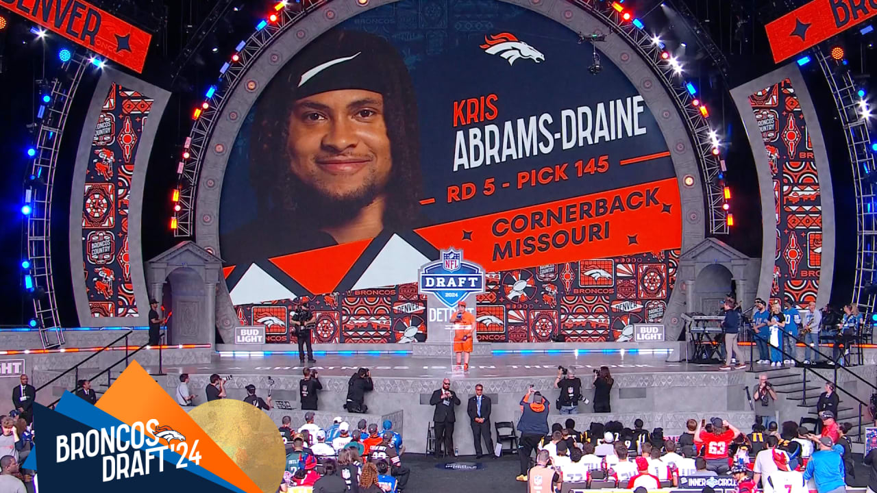 WATCH: Denver Broncos select CB Kris Abrams-Draine with 145th-overall ...