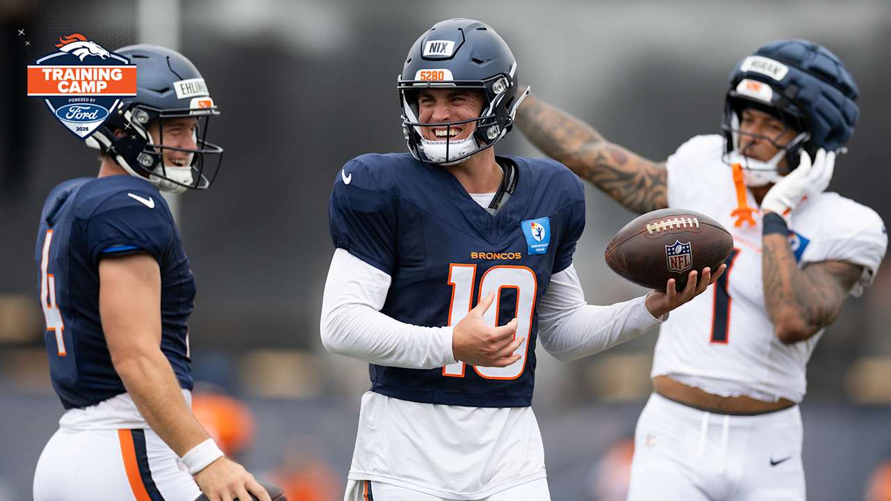 Photos: On the field for practice with the Broncos on Day 4 of training ...