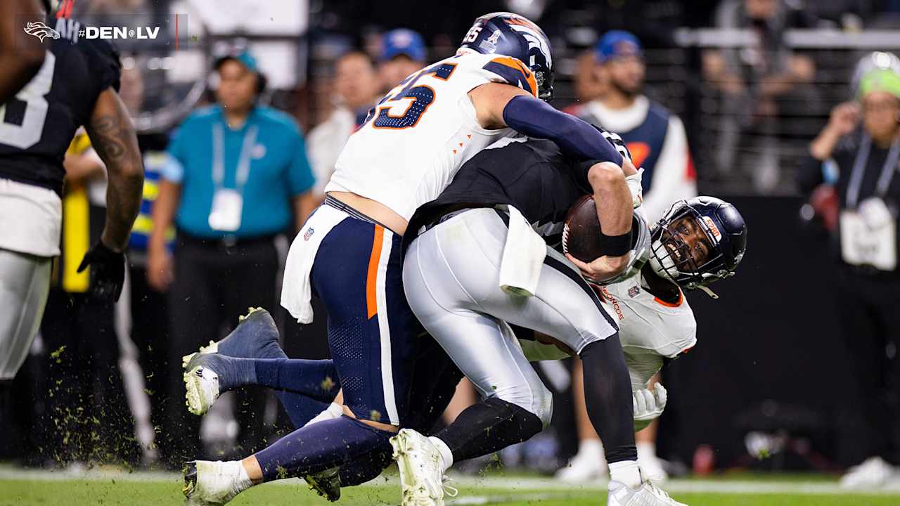 Jonathon Cooper and Cody Barton take down QB Gardner Minshew | Broncos at Raiders