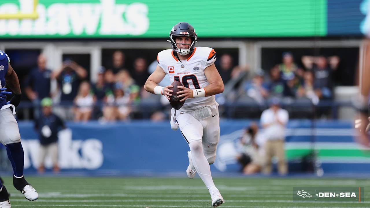 QB Bo Nix scrambles for 23-yard gain | Broncos at Seahawks