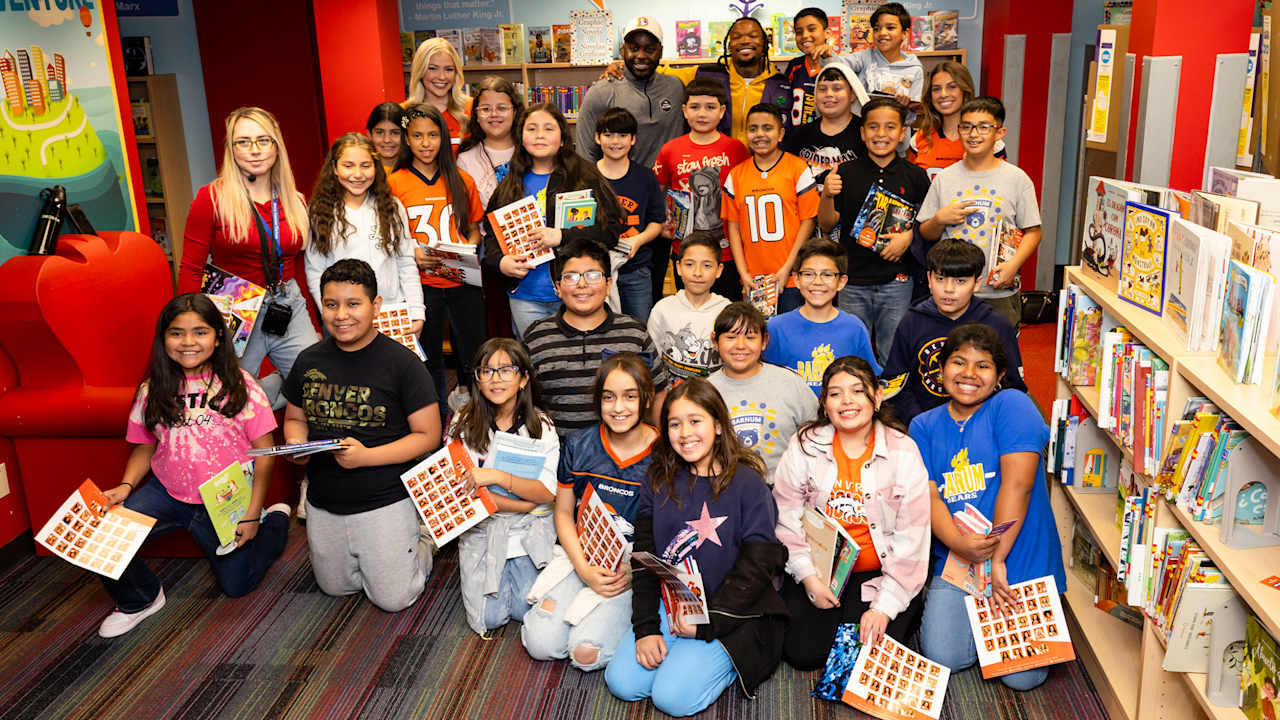 Photos: Denver Broncos Foundation hosts Scholastic Book Fair for kids ...