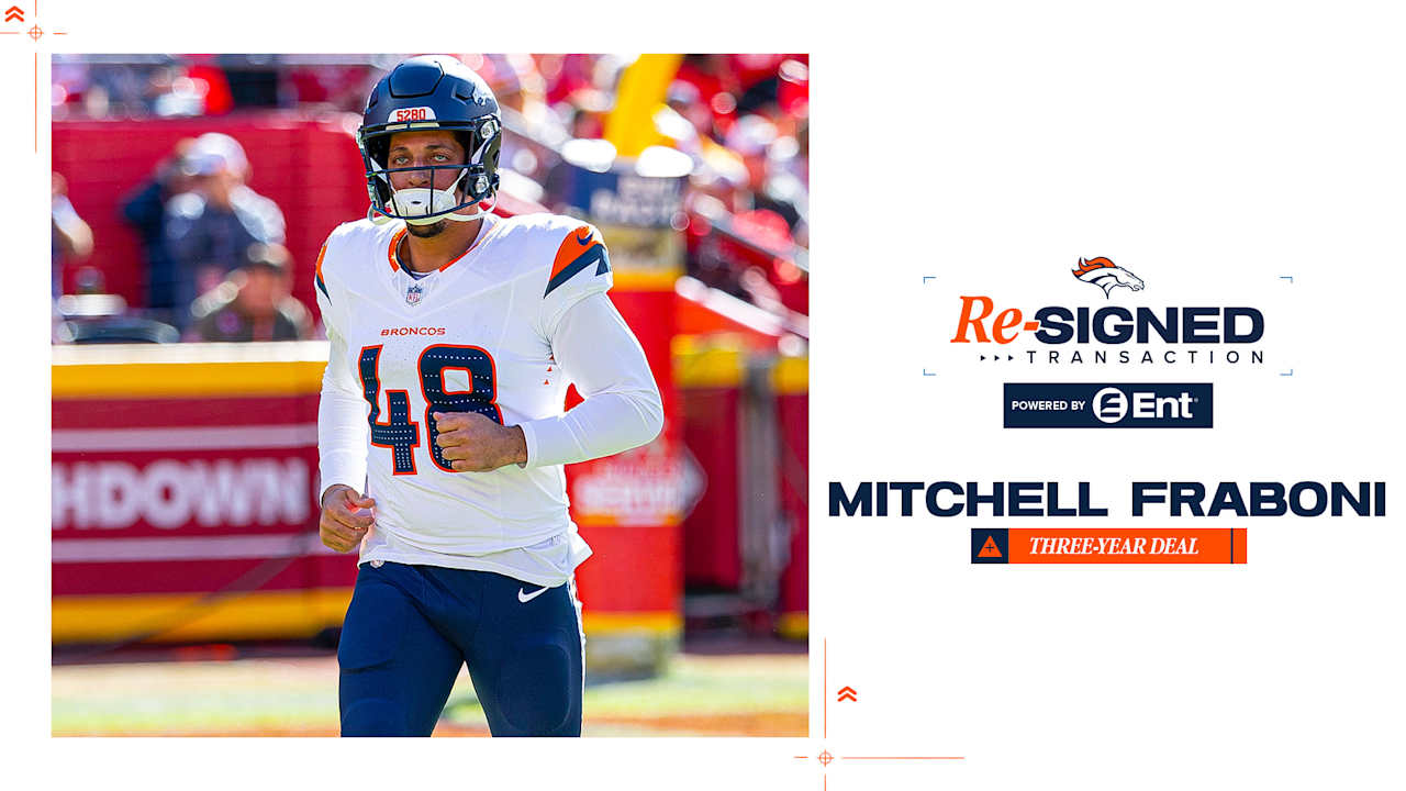 Broncos re-sign LS Mitchell Fraboni to 3-year contract