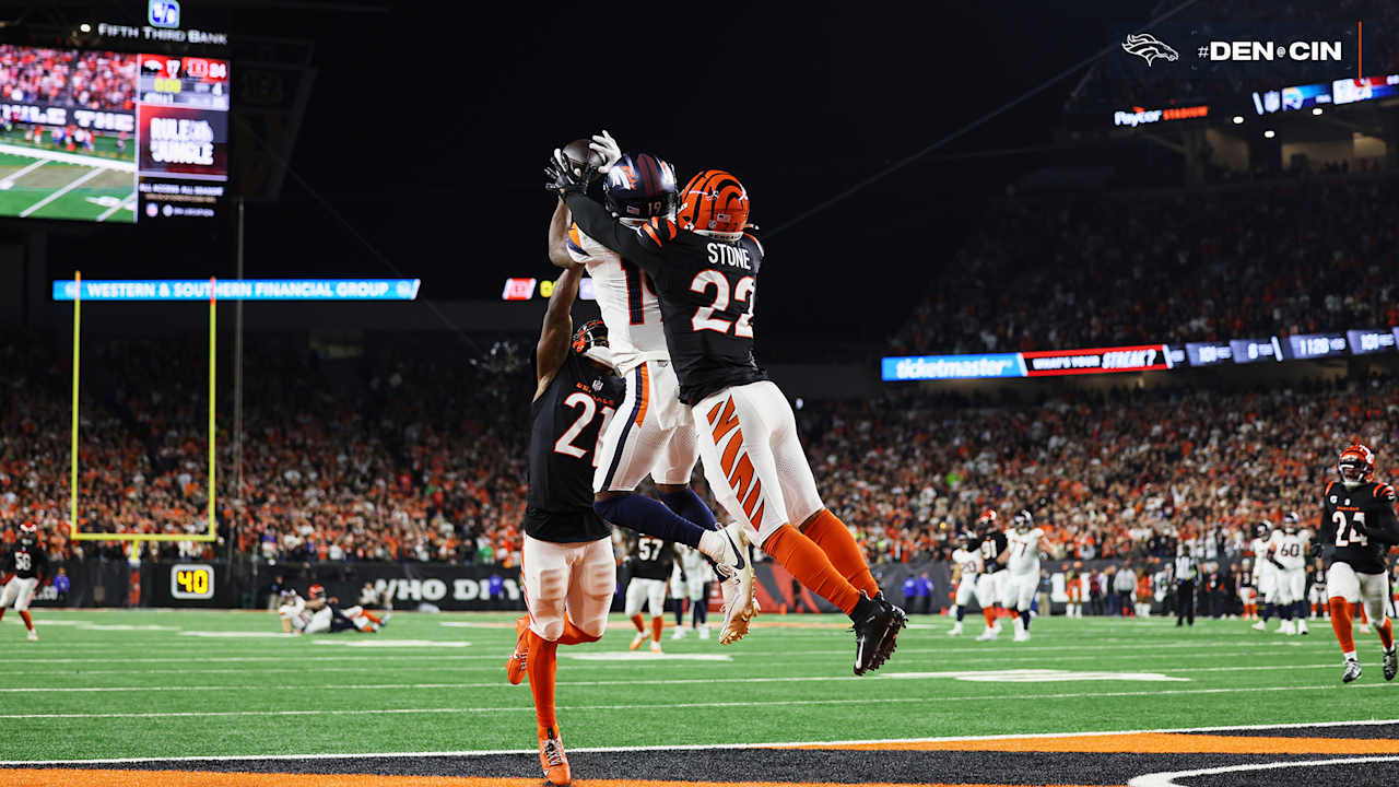 WR Marvin Mims Jr. makes spectacular catch for 25-yard touchdown | Broncos at Bengals