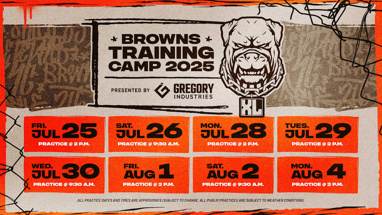 2025 Cleveland Browns Training Camp offers eight free open practices ...