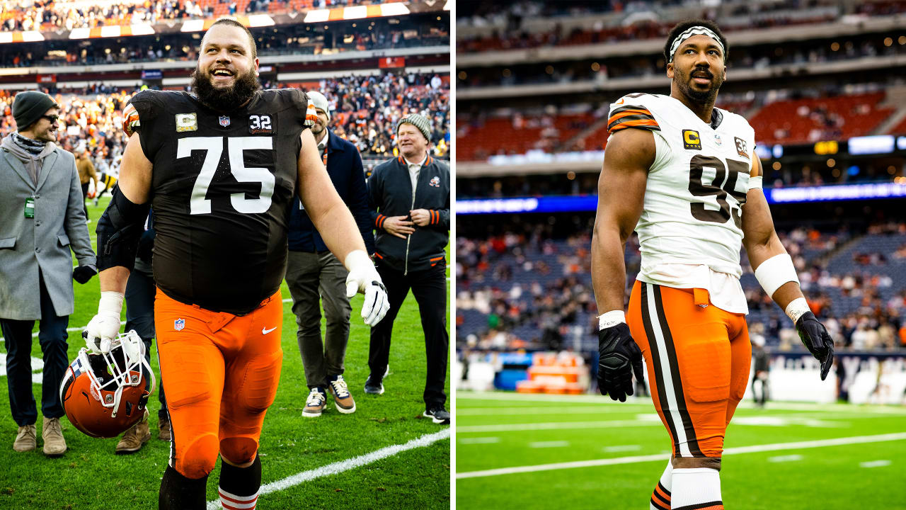 DE Myles Garrett and G Joel Bitonio earn PFWA honors