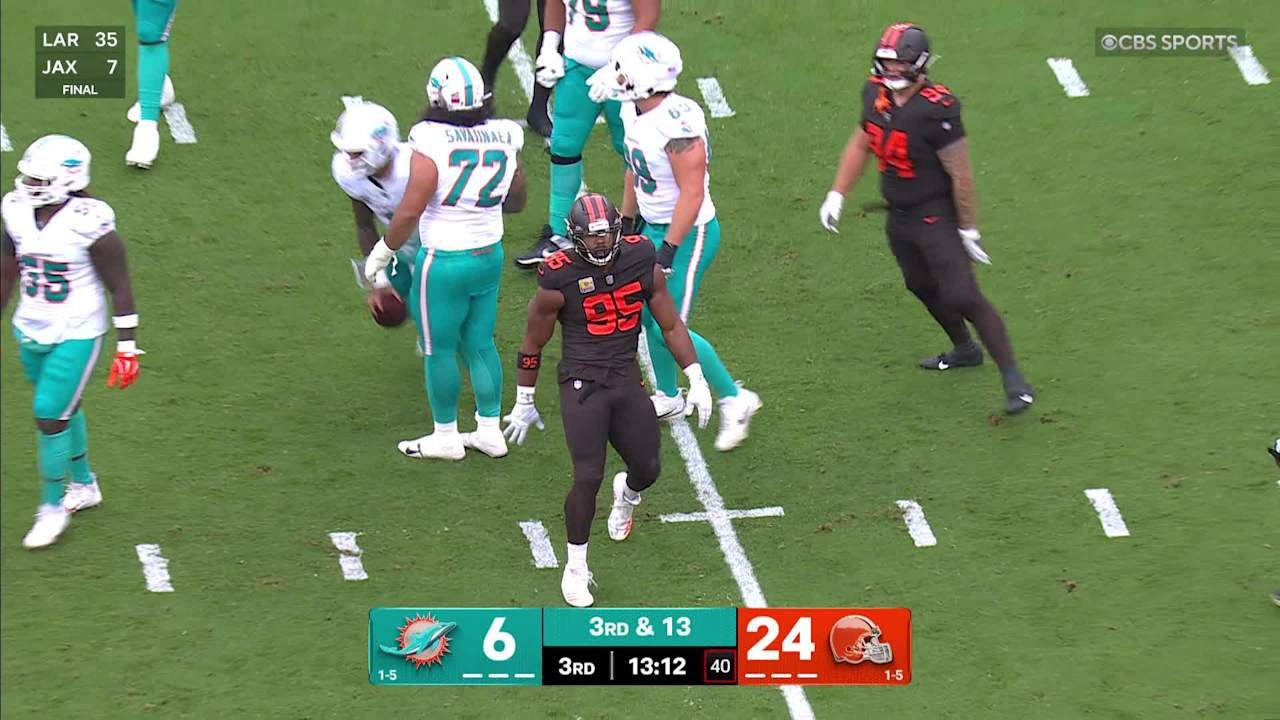 Myles Garrett sacks Tua to get closer to Hall of Famer Reggie White's ...