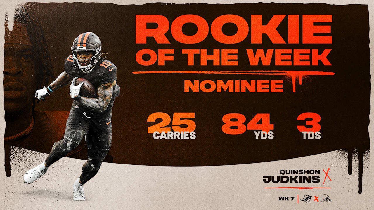 Quinshon Judkins nominated for NFL Rookie of the Week for Week 7