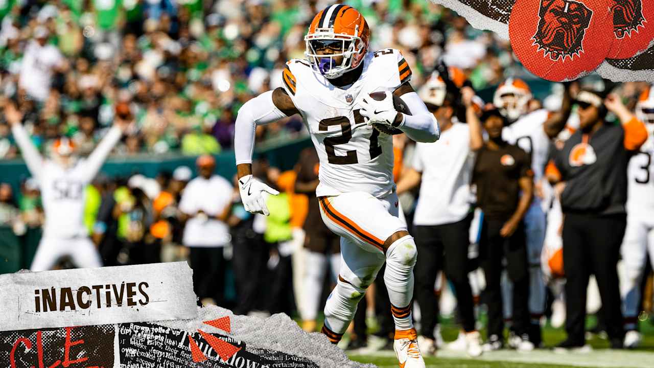 Browns announce inactives for Week 12 vs. Steelers