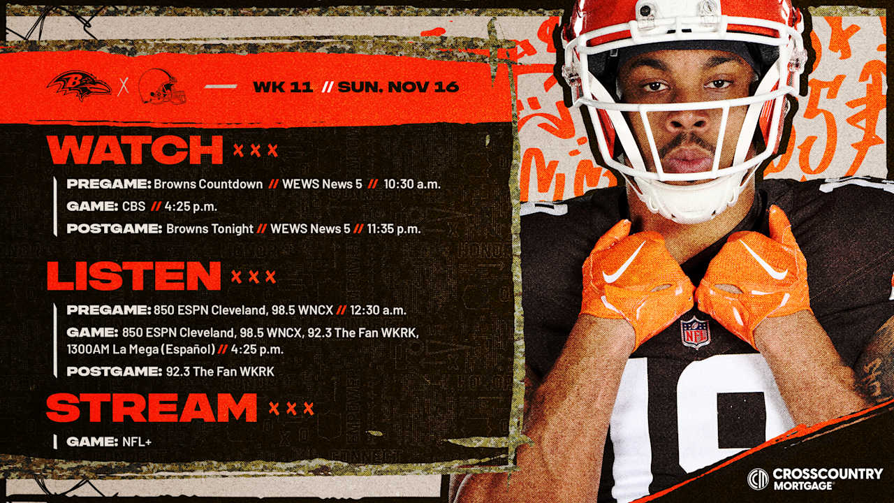 Browns vs. Ravens How to Watch, Listen & Live Stream