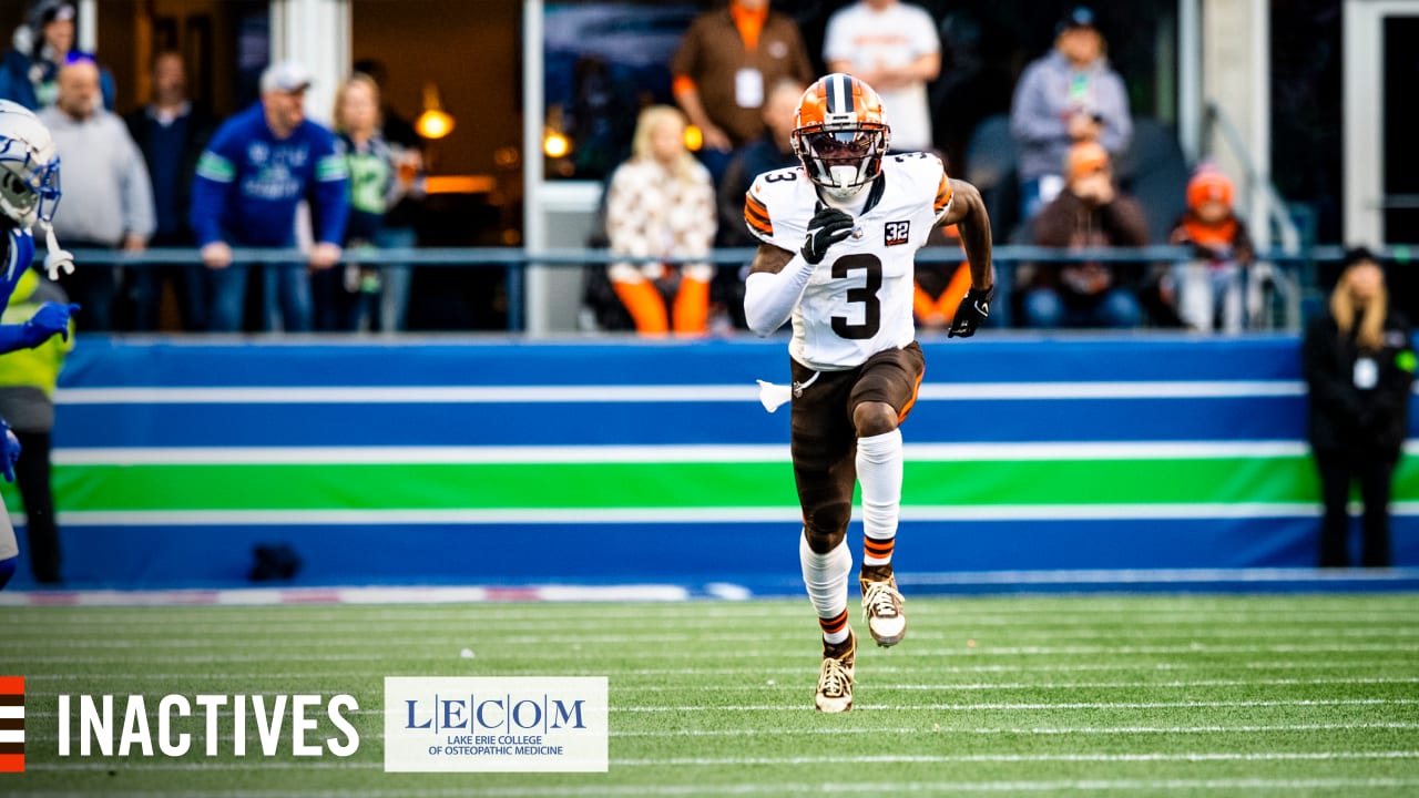 Browns announce Week 10 inactives vs. Ravens