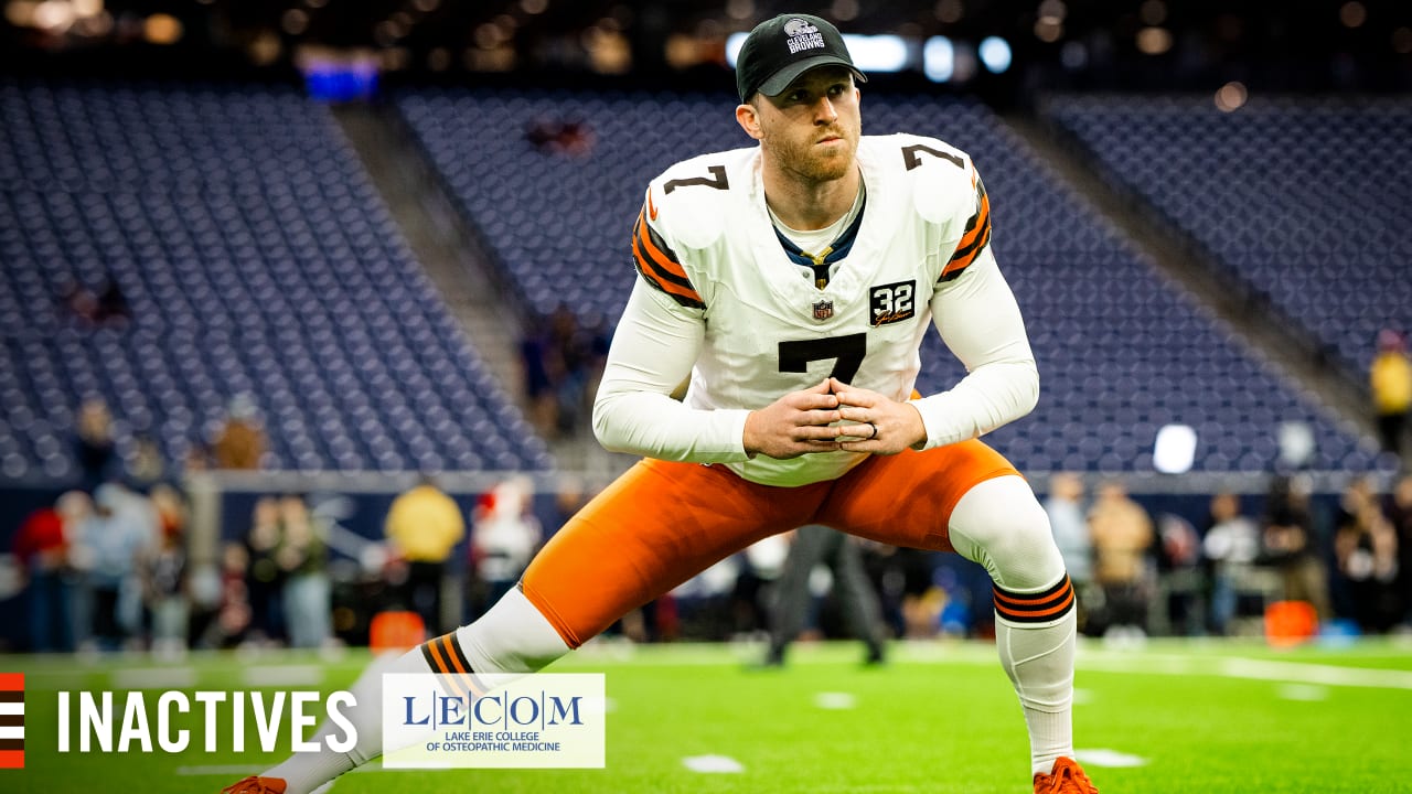 Browns announce inactives for Wild Card playoff game vs. Texans