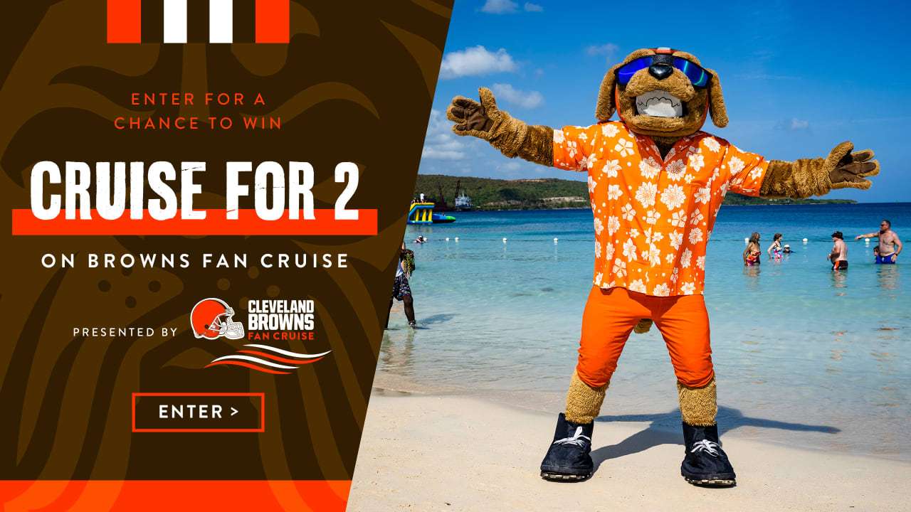 Enter to win a cruise for two people on the Browns Fan Cruise in 2025