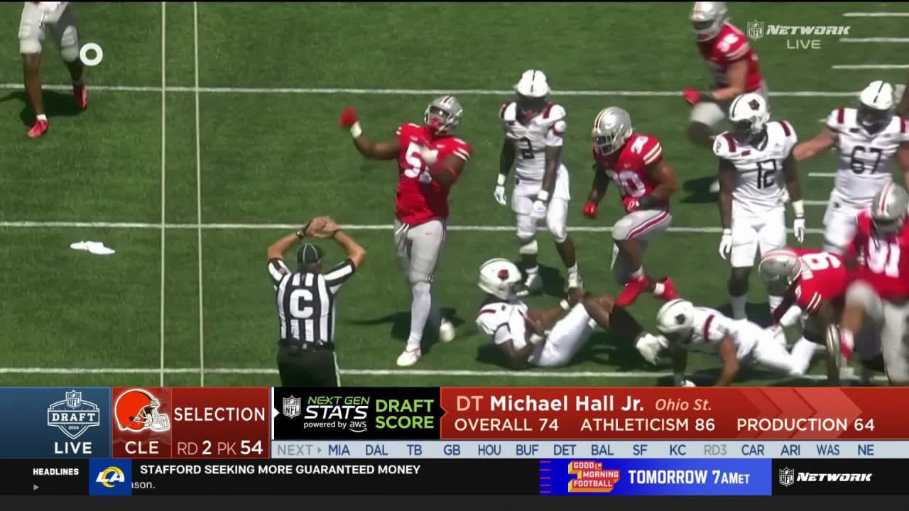Browns select Michael Hall Jr. with No. 54 pick in 2024 draft