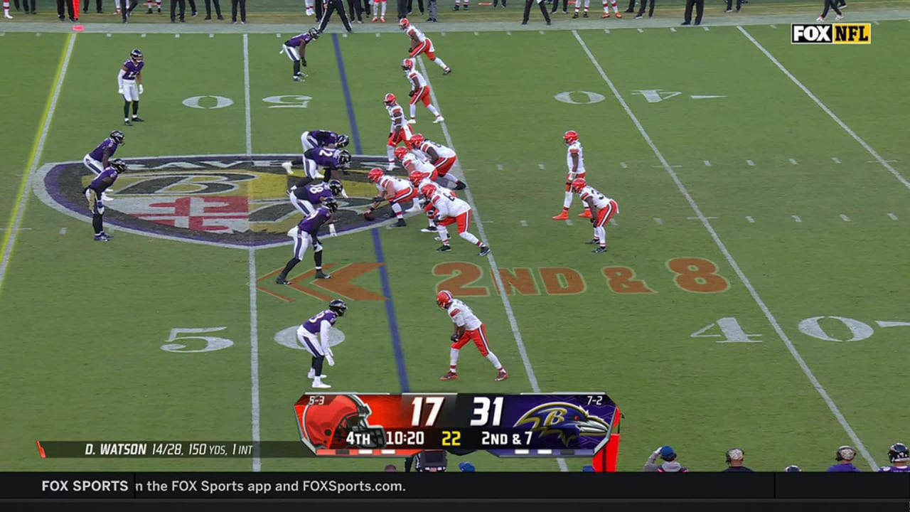 David Njoku enters Beast Mode in a major way during 23-yard reception ...