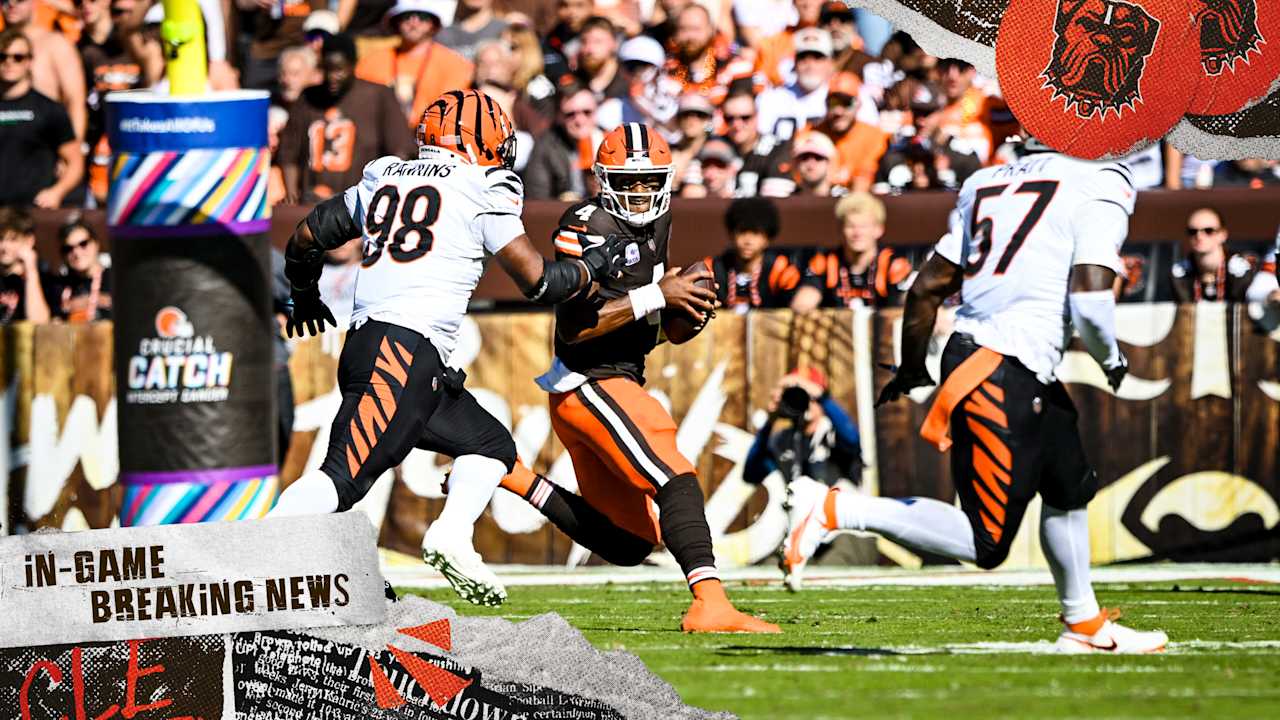 Browns QB Deshaun Watson ruled out for remainder of game against Bengals