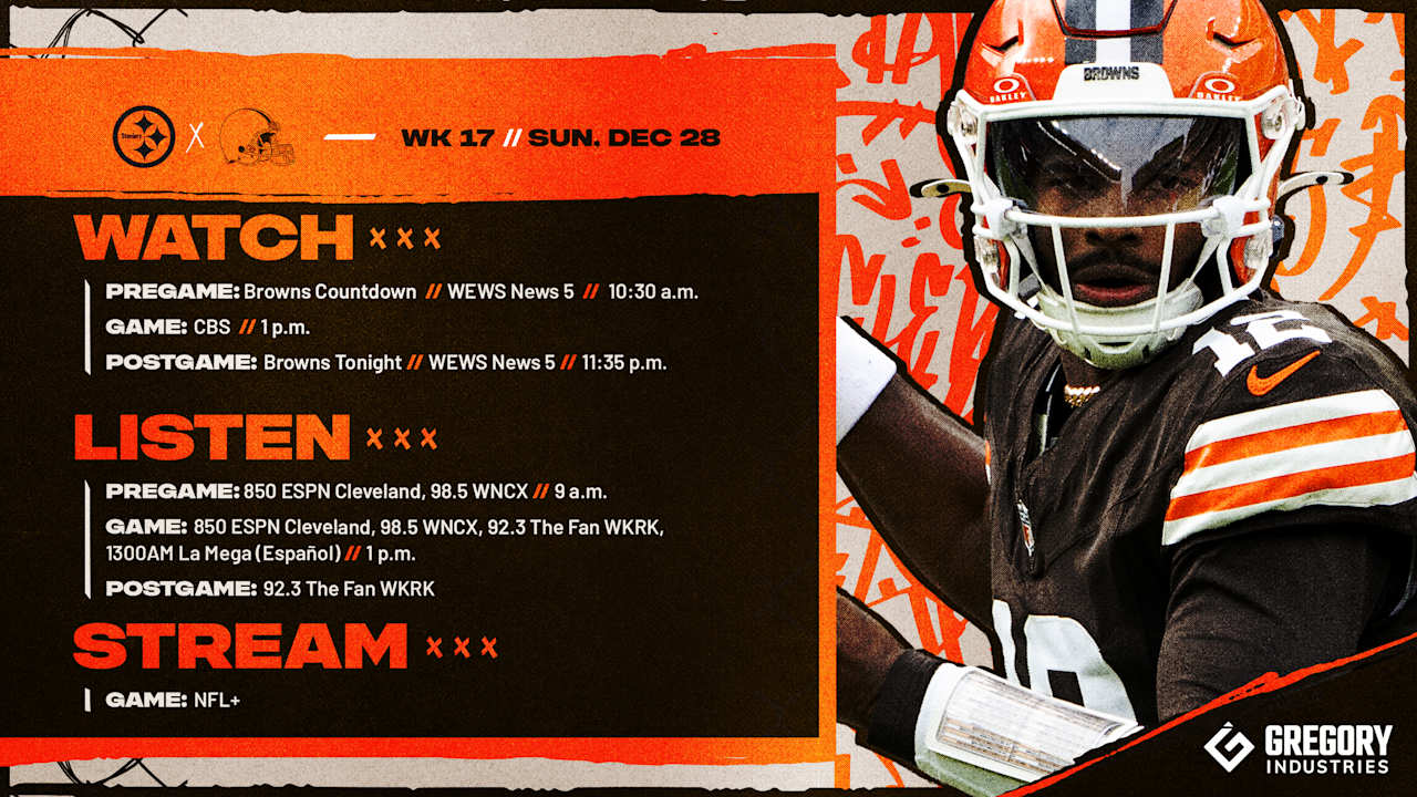 Browns vs. Steelers How to Watch, Listen & Live Stream