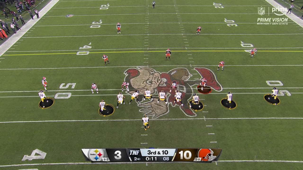 Myles Garrett's sack to end the half is highlighted by Prime Vision ...