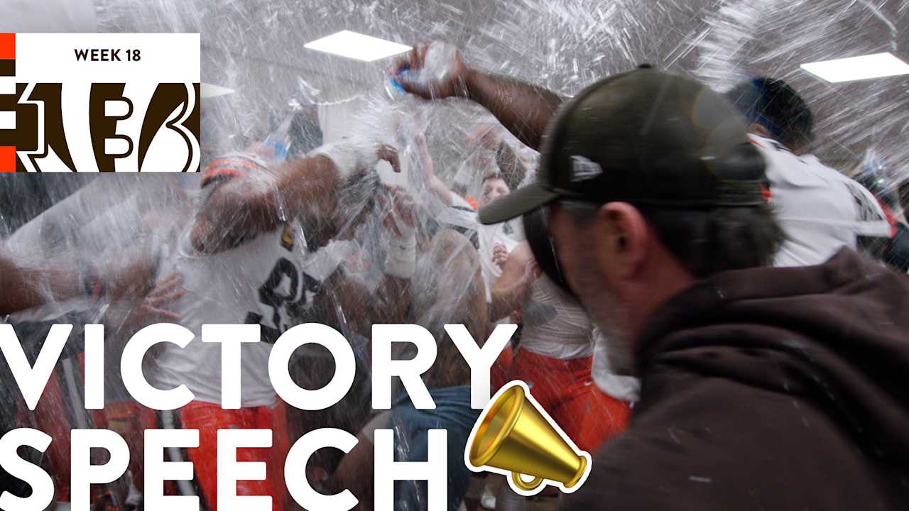 Kevin Stefanski and Myles Garrett's Victory Speech vs. Bengals