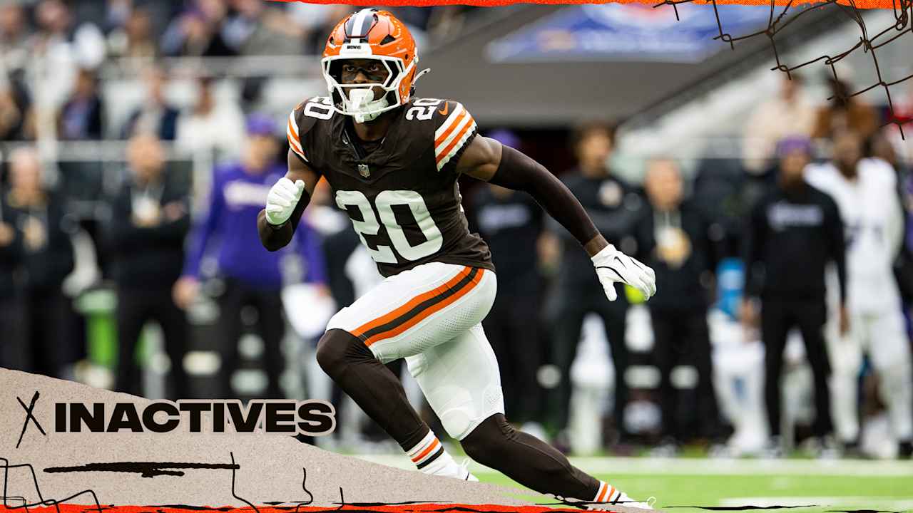Browns announce inactives for Week 6 vs. the Steelers