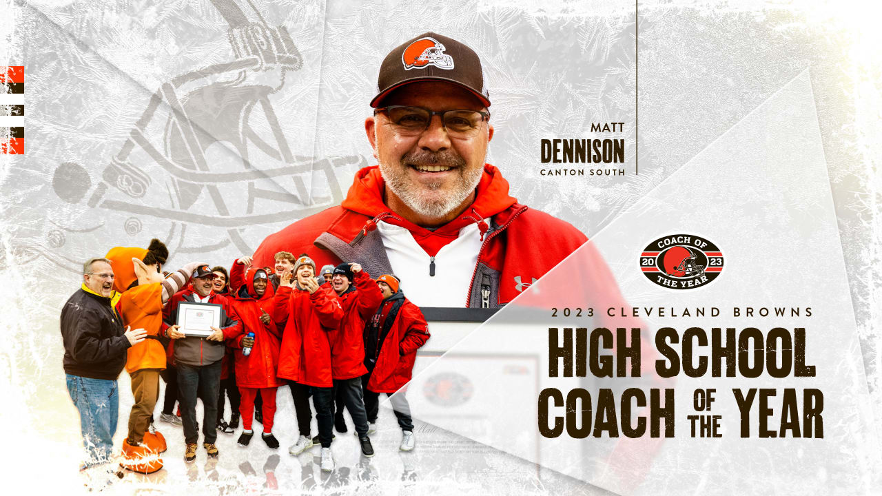 Matt Dennison honored as the 2023 Cleveland Browns High School Coach of ...