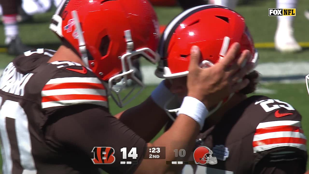 Andre Szmyt's first NFL field goal trims Bengals' lead to 14-10 vs. Browns