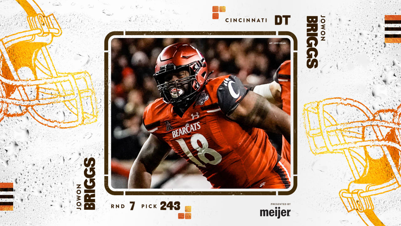 Browns select DT Jowon Briggs with the 243rd pick in the NFL Draft