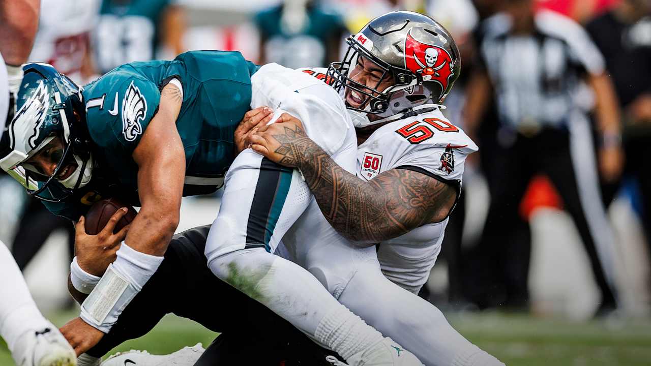 Bucs NT Vita Vea Sparked Defensive Effort vs. Eagles with 2-Sack Outing