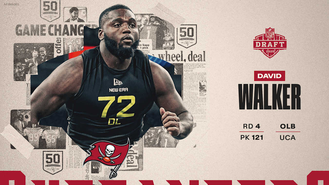 2025 NFL Draft: Tampa Bay Buccaneers Select Central Arkansas OLB David Walker with the 121st ...