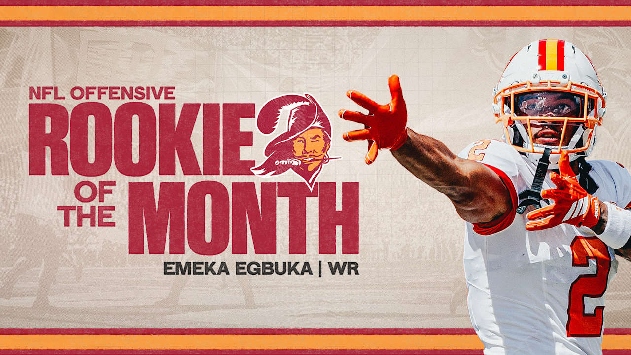 Buccaneers WR Emeka Egbuka named NFC Offensive Rookie of the Month