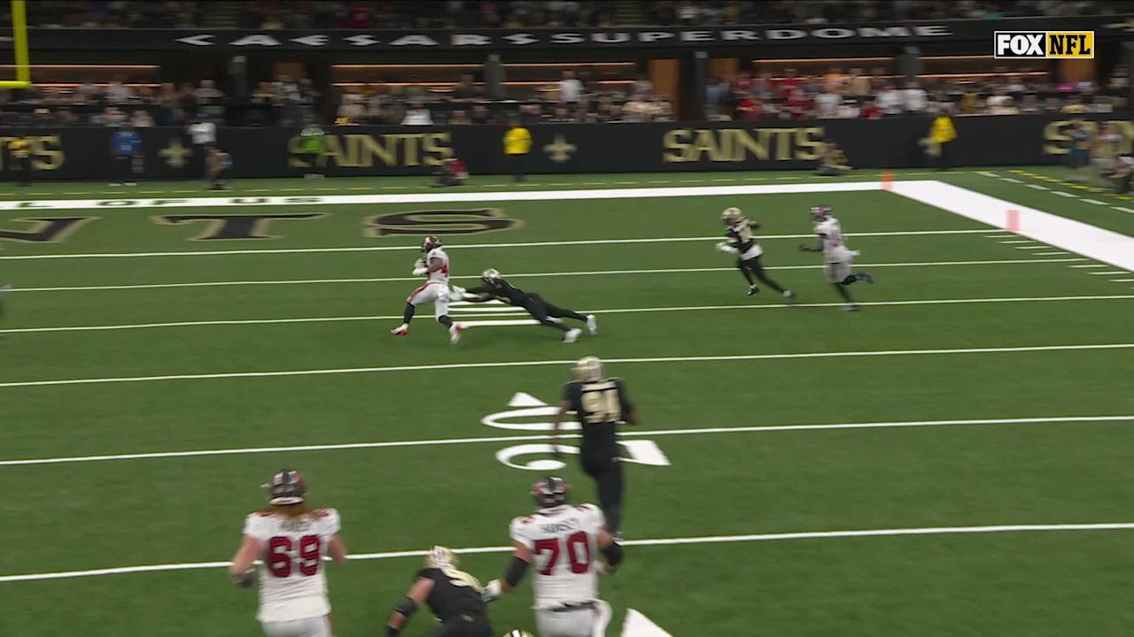 HIGHLIGHT: Baker Mayfield to Sean Tucker Touchdown Catch and Run vs. Saints
