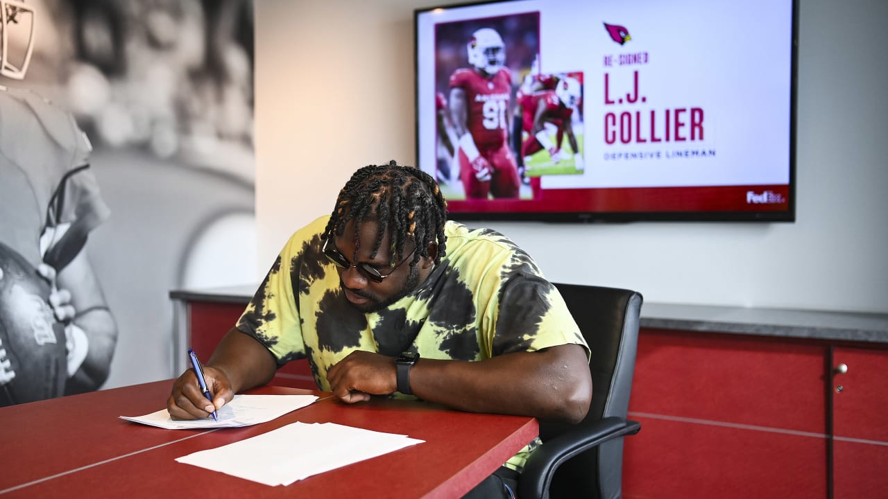 Cardinals re-sign defensive lineman L.J. Collier before he hits free agency