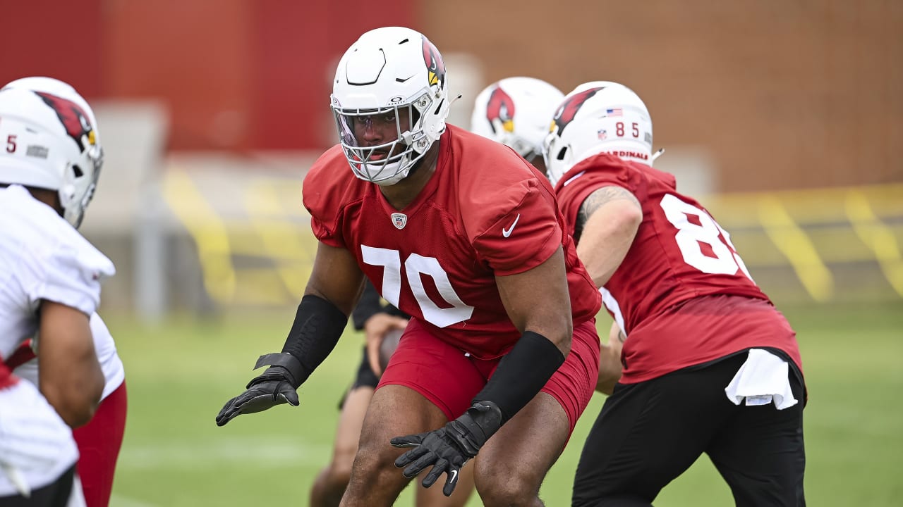 Cardinals coach Jonathan Gannon says Paris Johnson Jr. moving from right tackle to left tackle ...
