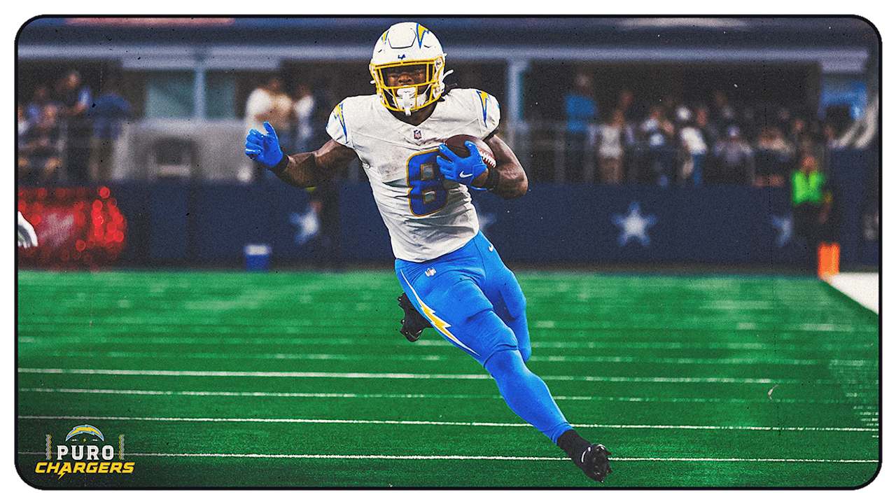 Puro Chargers con Omarion Hampton