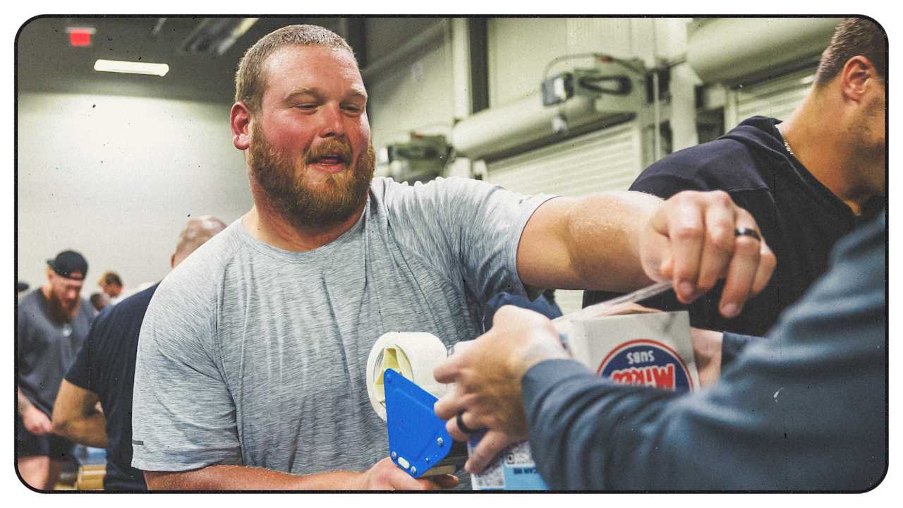 Chargers Pack Food Boxes with Bradley Bozeman & Second Harvest Food Bank