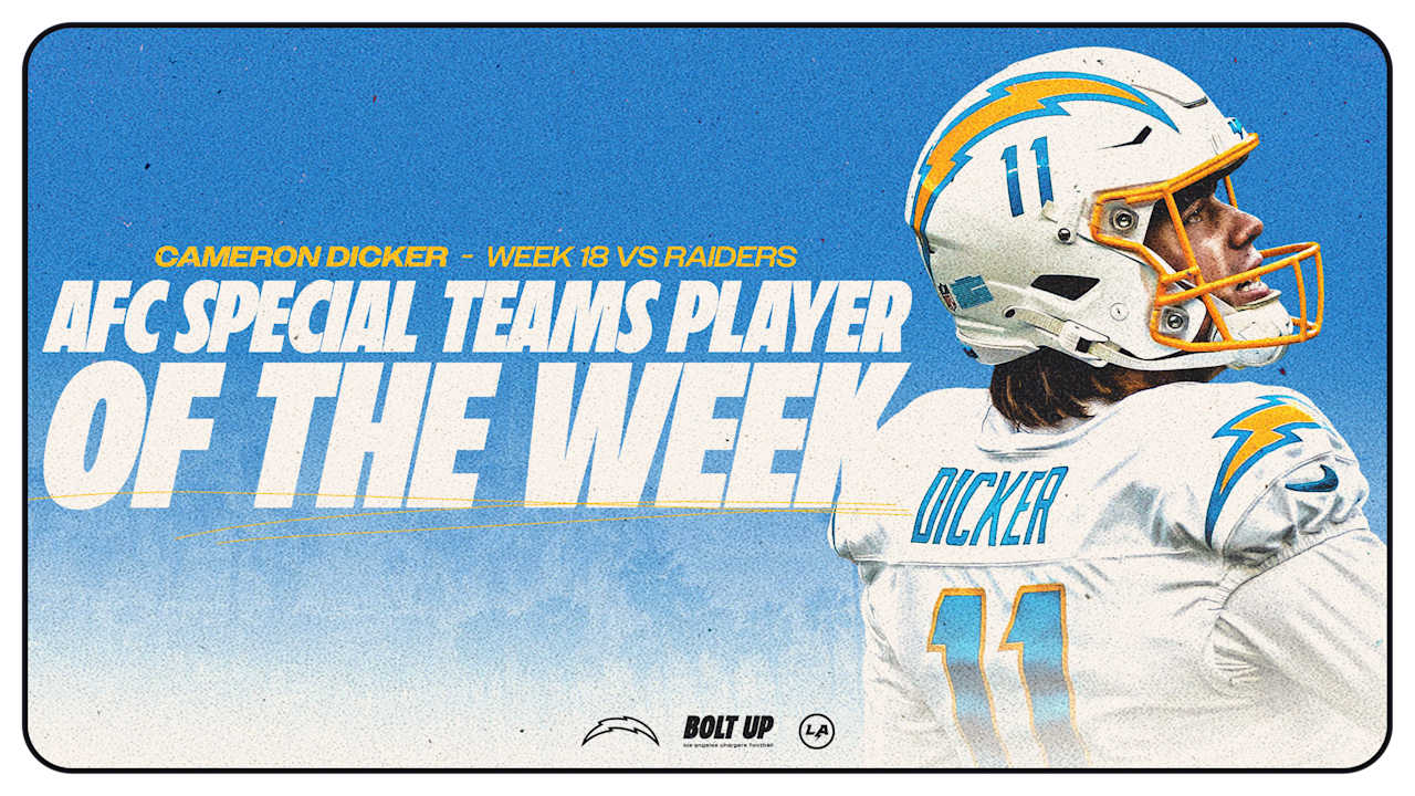 Cameron Dicker Wins AFC Special Teams Player of the Week Honors