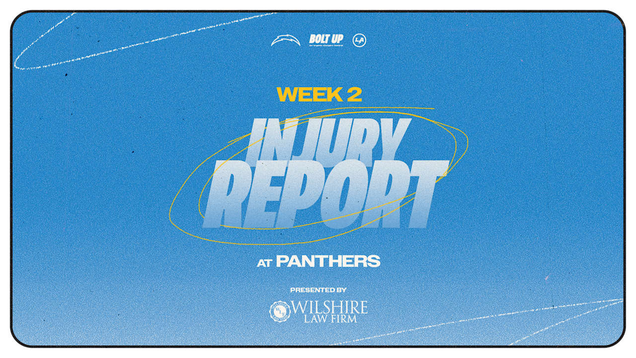 Los Angeles Chargers Carolina Panthers Injury Report Week 2 2024