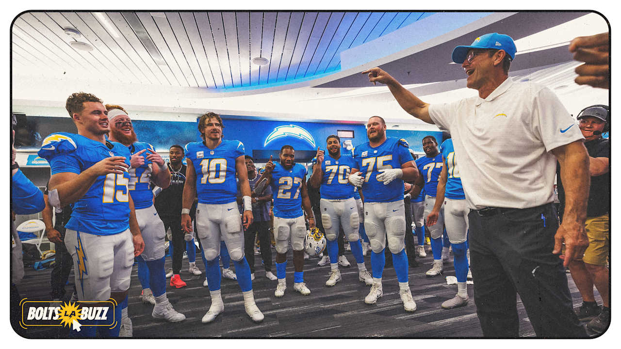 Jim Harbaugh Postgame Locker Room Celebration
