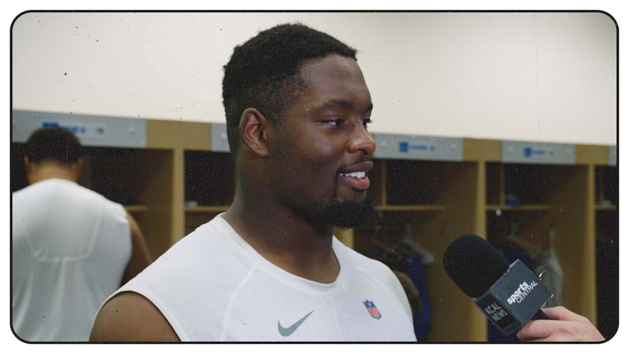 Media Availability: Zion Johnson on Divisional Win vs Broncos