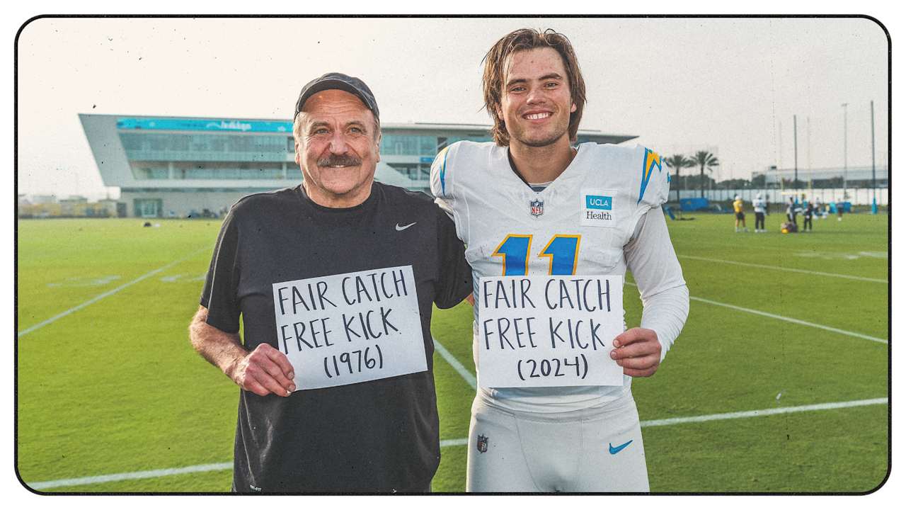 Cameron Dicker, Ray Wersching Talk Fair Catch Kicks at Chargers Facility
