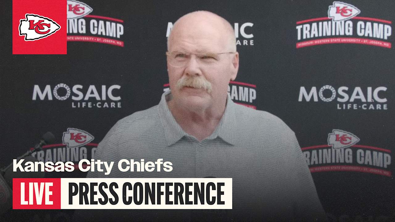 Kansas City Chiefs Coach Andy Reid Speaks to the Media at Training Camp ...