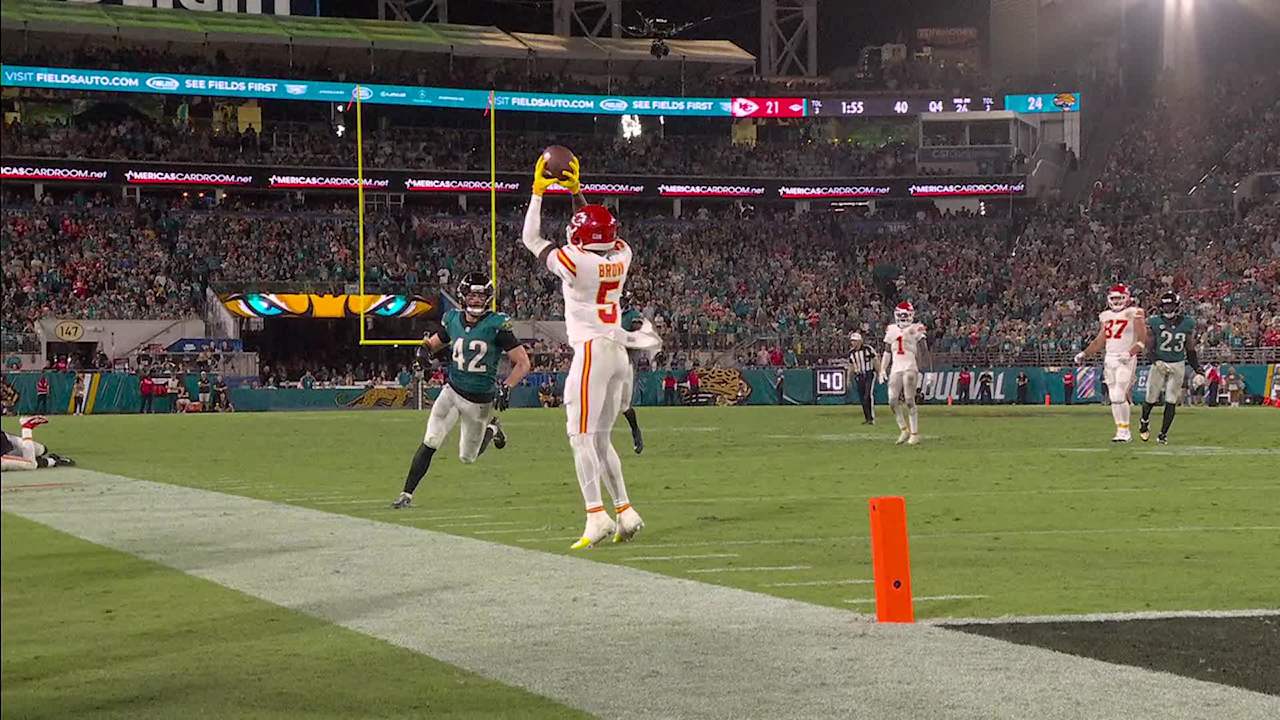 Hollywood Brown's Toe-Tap Catch Gets Kansas City Chiefs to Jacksonville ...