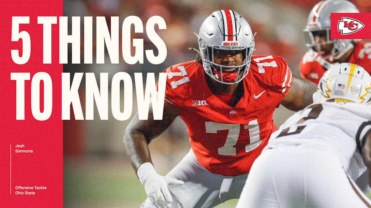 Five Things to Know About Chiefs First-Round Pick OT Josh Simmons