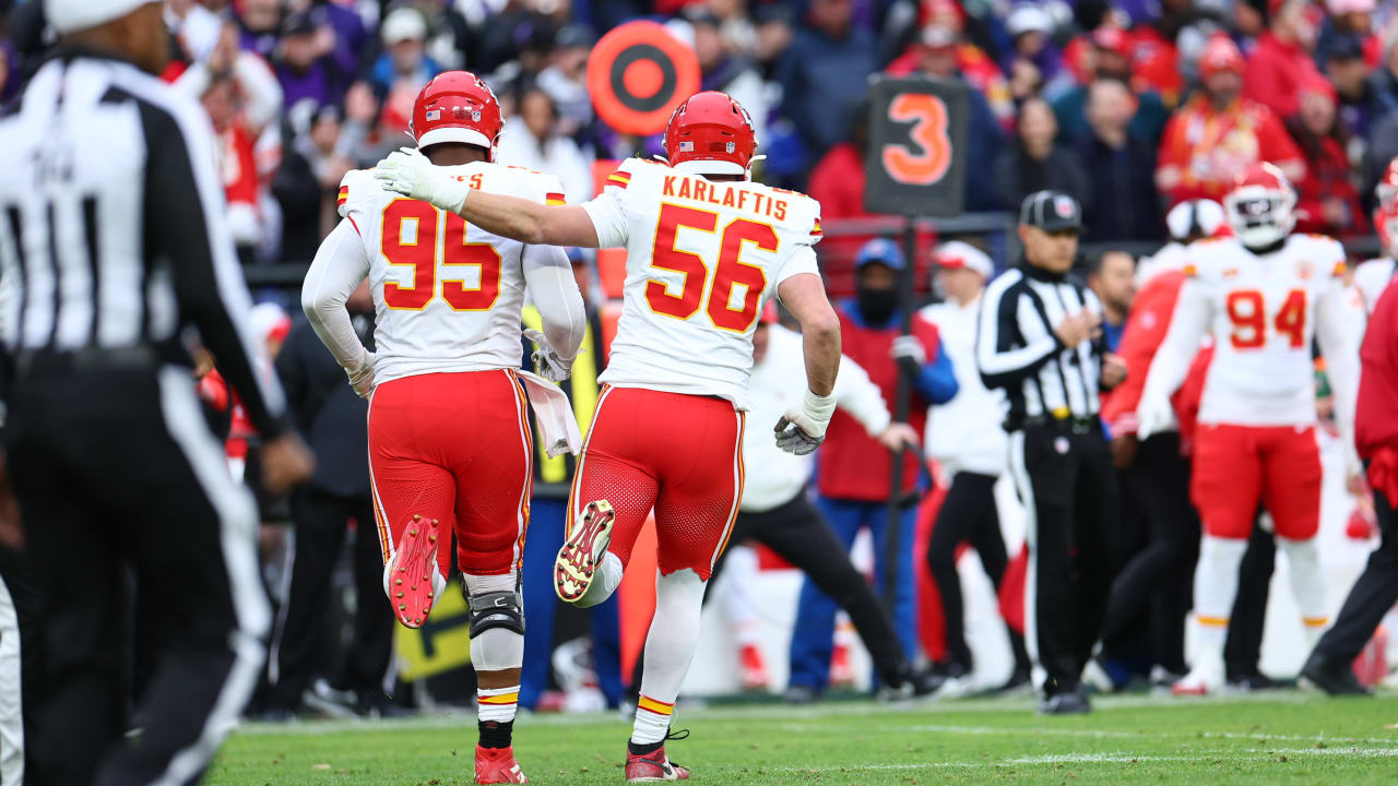 Kansas City Chiefs defensive lineman Chris Jones swats quarterback ...