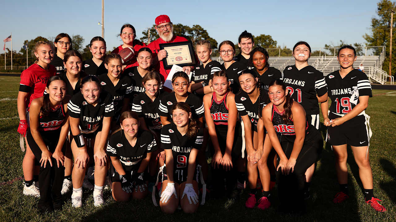 Photos: Chiefs Ambassadors attend Osawatomie Flag Football Homecoming Game