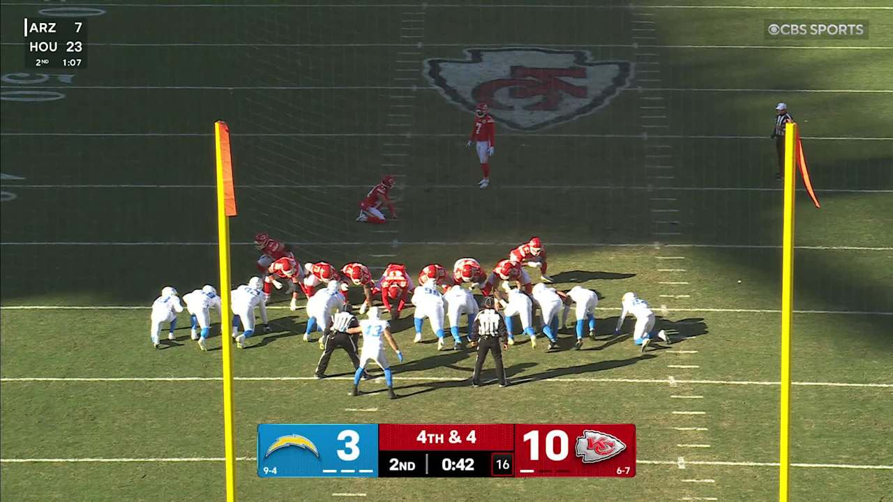 Kansas City Chiefs Kicker Harrison Butker Makes a 47-yard Field Goal