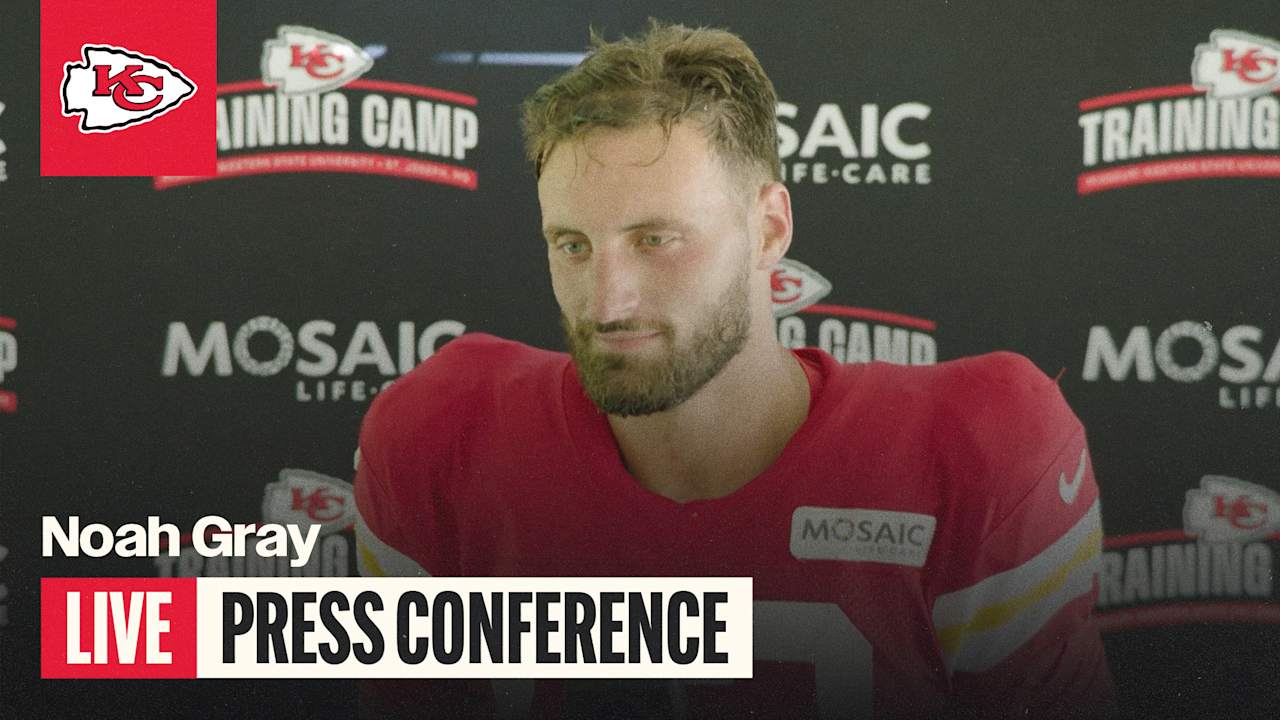 Kansas City Chiefs Tight End Noah Gray on First Day of Practice in Full ...